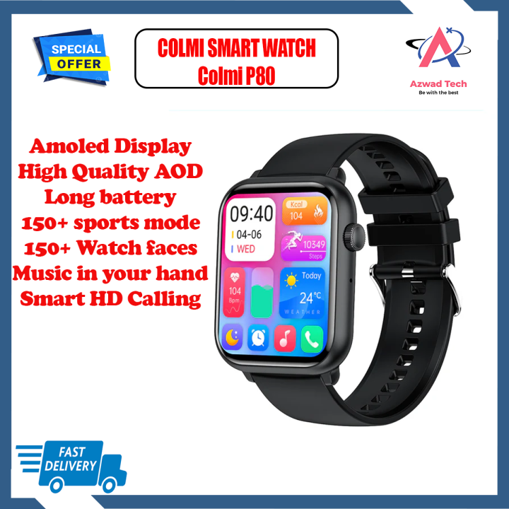 COLMi C80 Smartwatch AMOLED Screen Always On Display Smart Watch ...