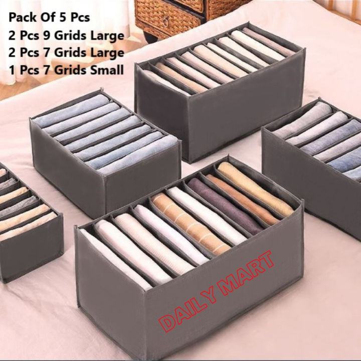 9 Grid Closet Storage drawer Cloth Organizer Box divider storage ...