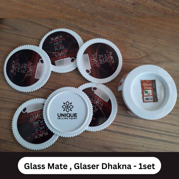 Glass Mate , Glaser Dhakna - 1set | Daraz.com.bd