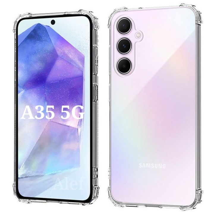 Samsung Galaxy A35 5G Clear Transparent Soft Silicone TPU Back Cover ...