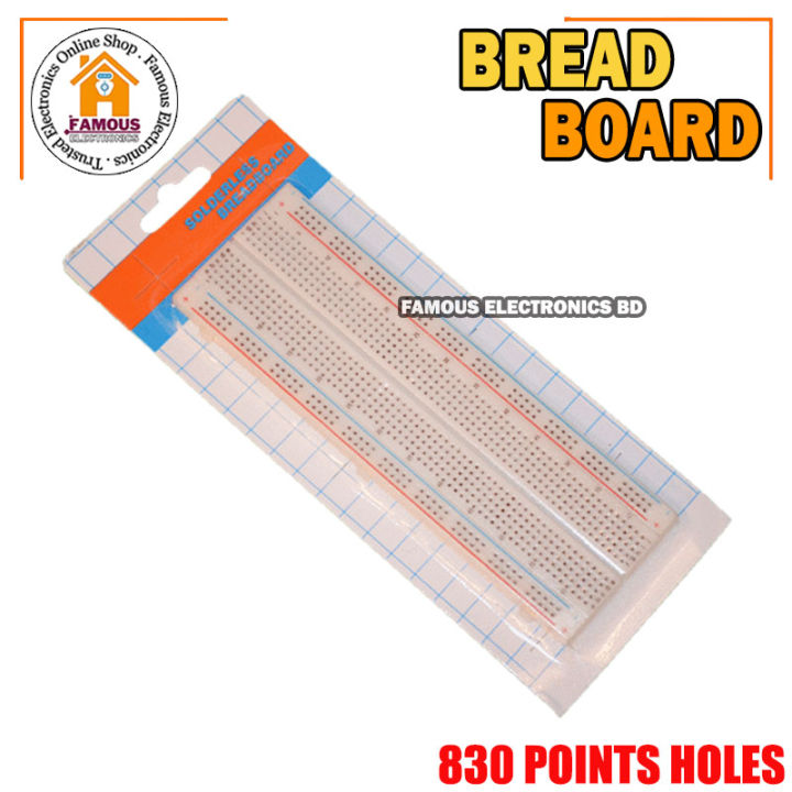 MB102 Solderless Breadboard 16.5x5.5cm 830 Point Prototype PCB MB-102 Breadboard Use Project Uno ...