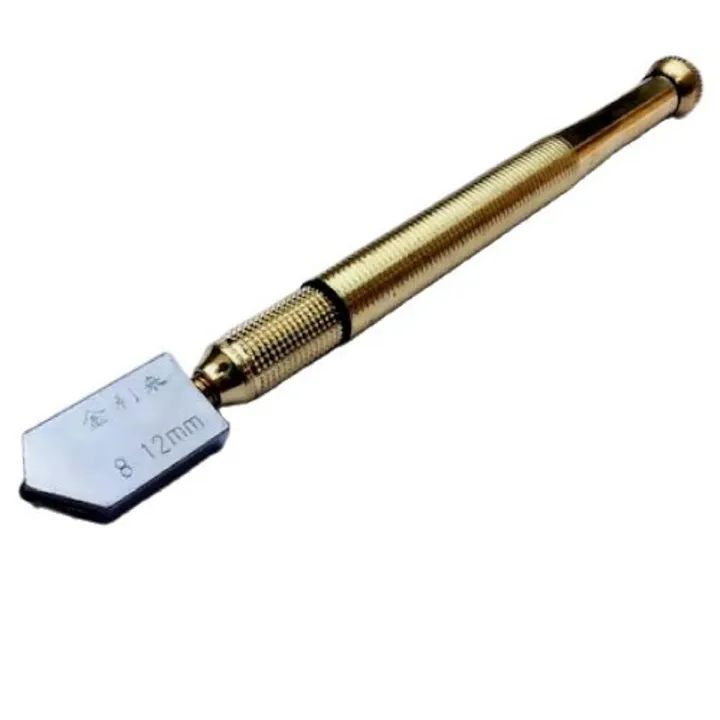 Glass Cutter Diamond Antislip Metal Handle Steel Blade Oil Feed Glass ...