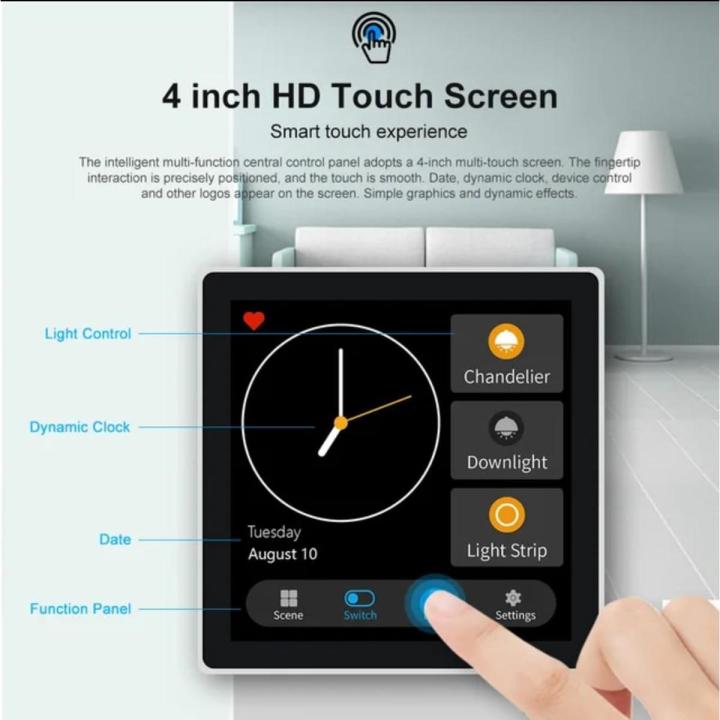 Zigbee 4 Inch Smart Wall Switch & Scene Panel | Daraz.com.bd