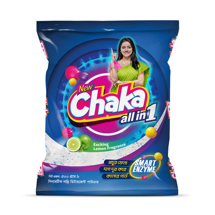 Chaka Washing Powder (All in 1) - 500 gm | Daraz.com.bd