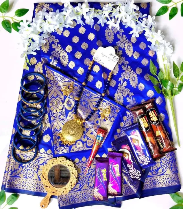 Tangail Katan Saree Combo Set for women | Daraz.com.bd