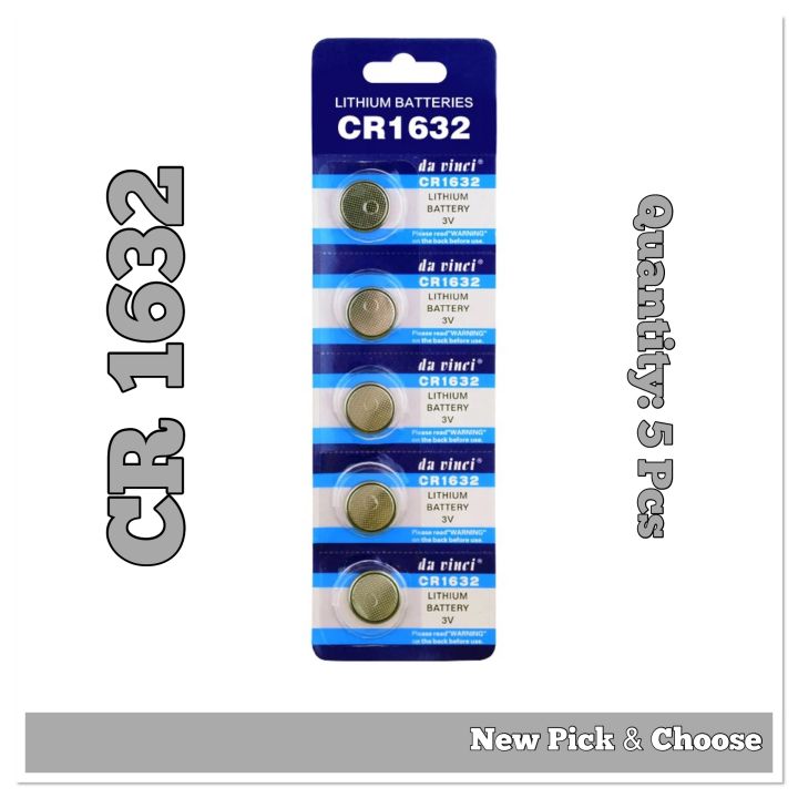 CR 1632 Lithium 3 Volt Battery: 5 Pcs | Daraz.com.bd