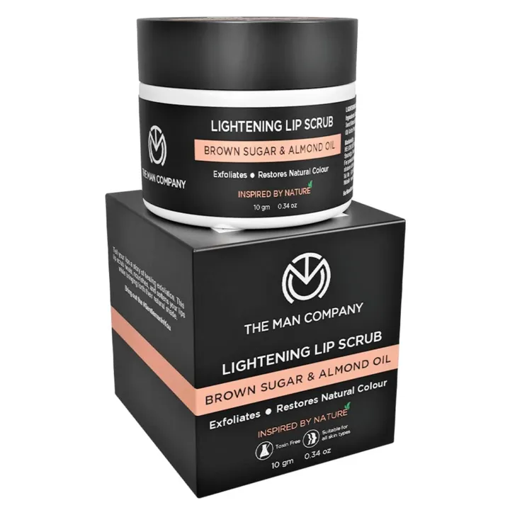 The Man Company Lightening Lip Scrub With Brown Sugar, Almond Oil ...