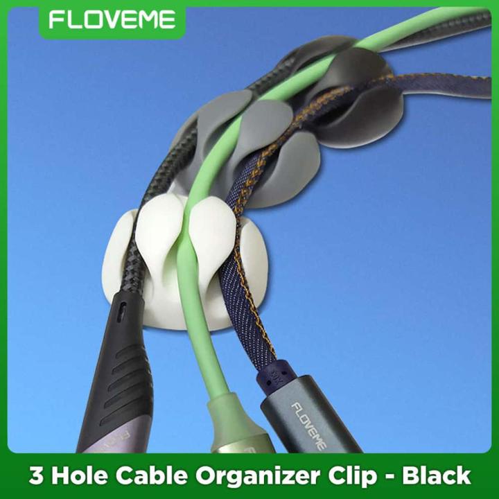 Floveme Cable Clip Self Adhesive Cable Organizer Wire Holder Cable ...