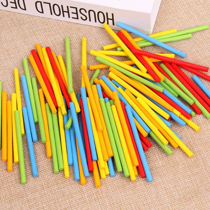 100 Pcs/Set Colorful Counting Sticks Mathematics Montessori Teaching ...