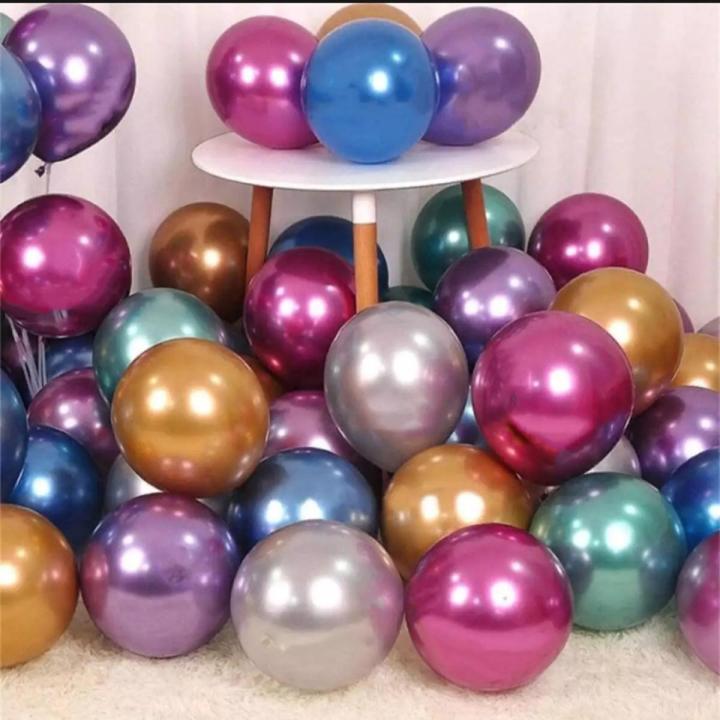 Metalic Color Balloons - 10 Pieces | Daraz.com.bd
