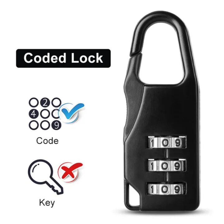 Coded Lock Bag Luggage Travel Anti-theft Password Security Box Digit ...