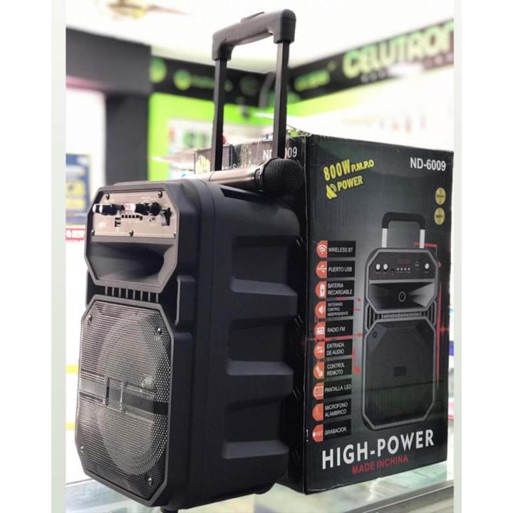 ND-6009 BT High Quality Sound Trolley Speaker With Wireless Mic, FM ...