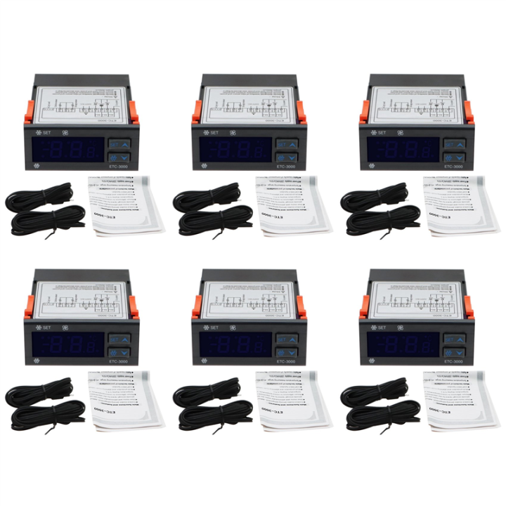 6X ETC-3000 Mini Temperature Controller Refrigerator Thermostat ...