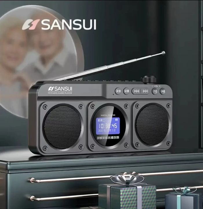 SANSUI F28 Mini Elderly FM Radio Outdoor Wireless Bluetooth Speakers ...