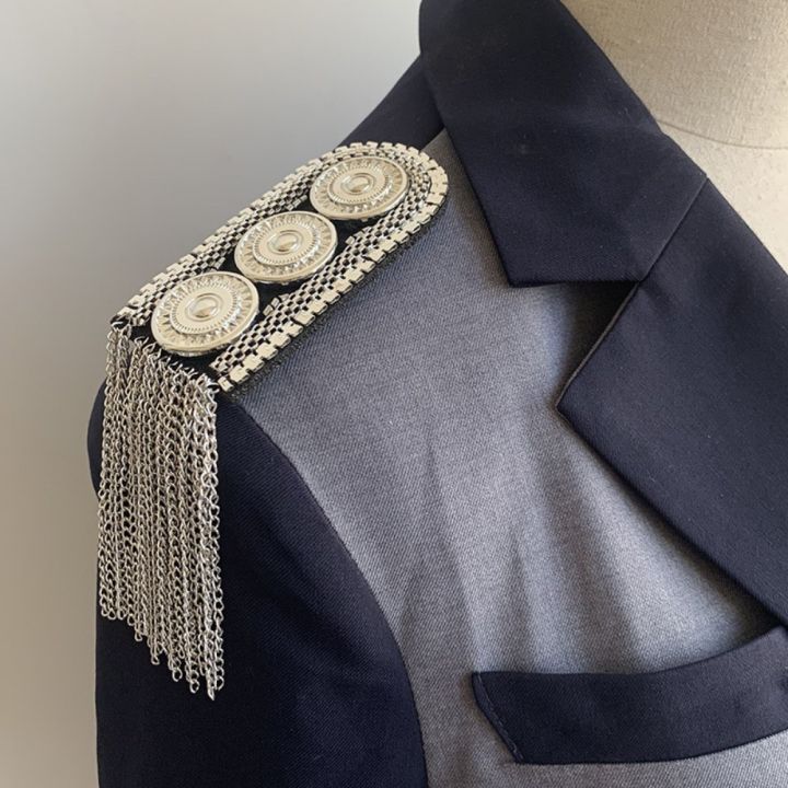 Retro Epaulets Shoulder Board Punk Badge Shoulder Flash Pin Breastpin ...
