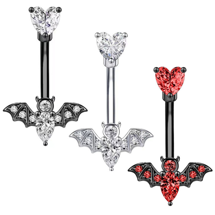 1PCS Stainless Steel Bat Belly Button Piercing Jewelry Claw Belly Rings ...