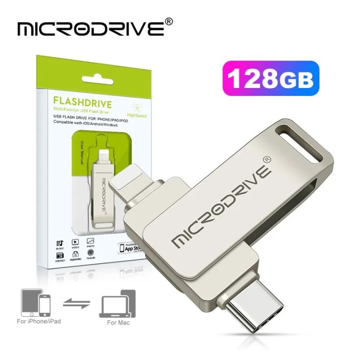 TYPE-C Flash Drive pendrive For iPhone /Plus/X/ipad Usb/Otg 2 in 1 Pen ...