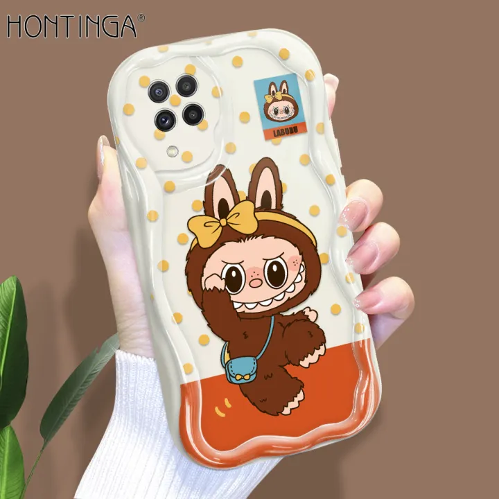 Hontinga for Samsung A22 4G M22 Back Cover Cute Labubu Phone Case Cream ...