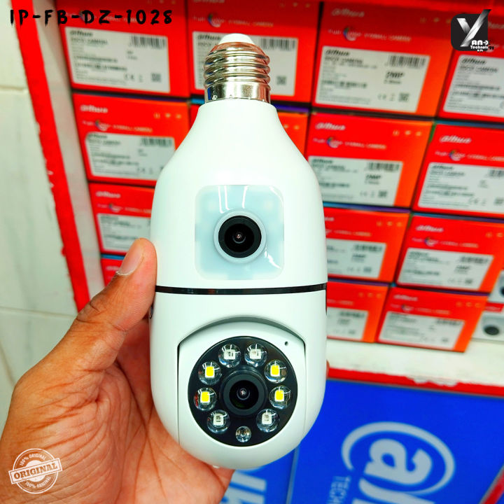 Dual lens Bulb Ip Camera V380 | Daraz.com.bd