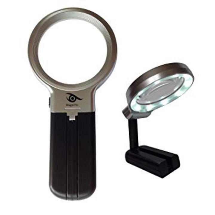Magnifying Glass Folding Stand LED Illuminated Lamp | Daraz.com.bd