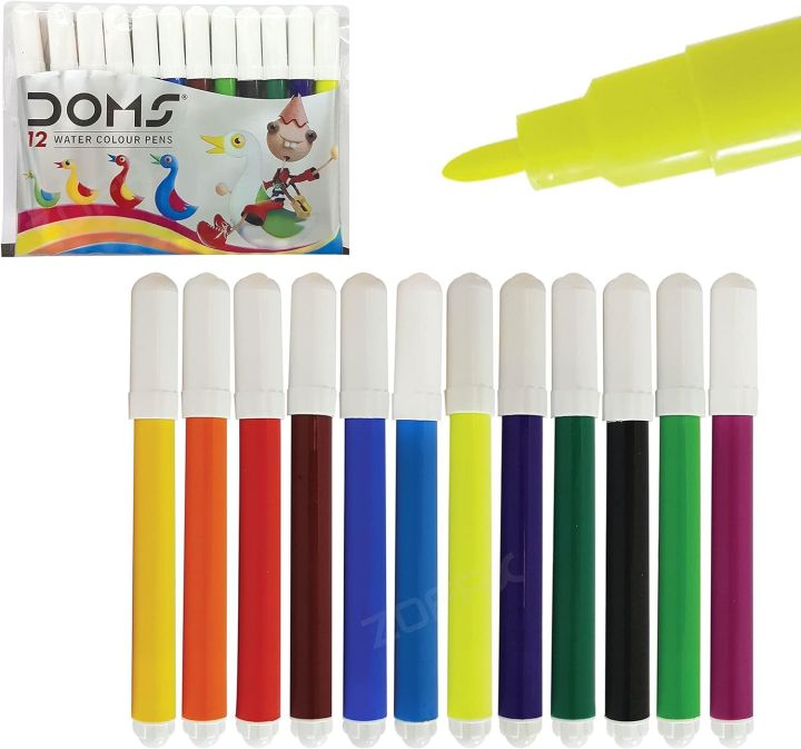 Doms Mini Aqua Sketch Colour Pens 12 Shades | Daraz.com.bd