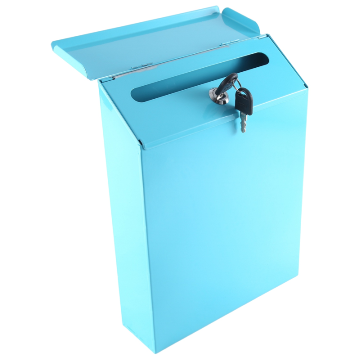 Wall-Mounted Mailbox Wall Collection Box Farmhouse Mailbox with Key ...
