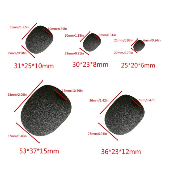Headset Replacement Cover Gooseneck Sponge Foam Microphone Windscreen ...