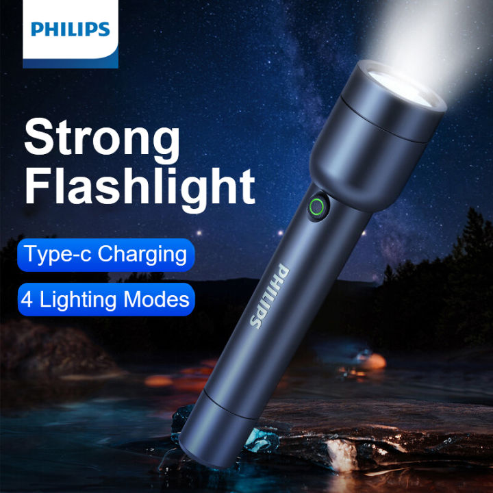 Philips Outdoor LED Rechargeable electric torch Portable Powerful ...