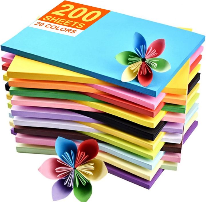 A4 Colored Paper 100 Sheets, Colored Copy Paper A4 Craft Papers (5 ...