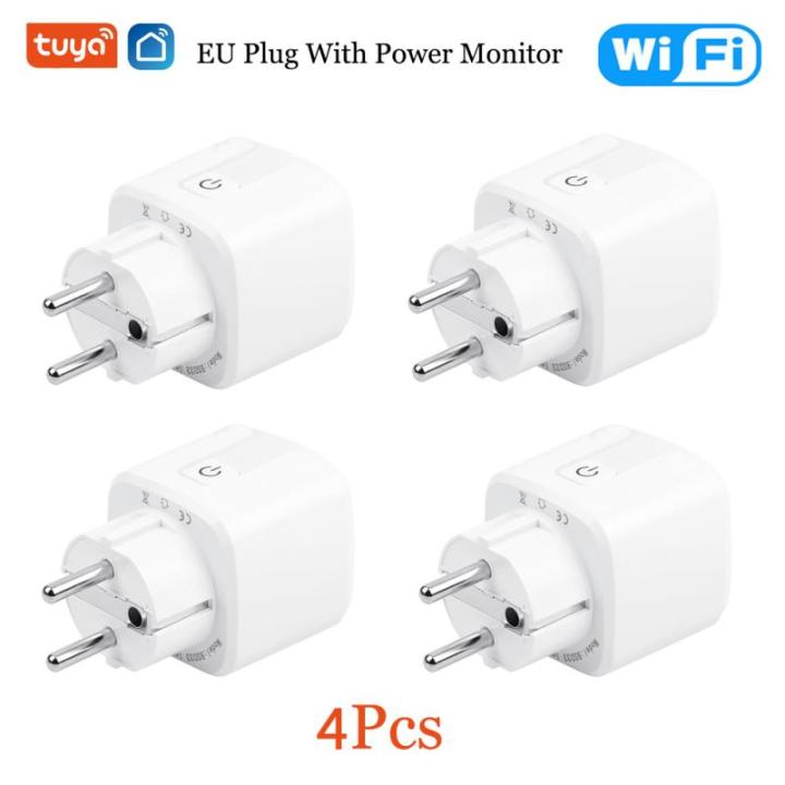 16A Smart Plug EU WIFI Remote Power Monitor Socket Tuya/Smart Life ...