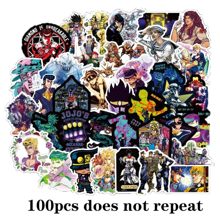 【Lejia】100pcs/set JoJo Bizarre Adventure Stickers Pvc Waterproof ...