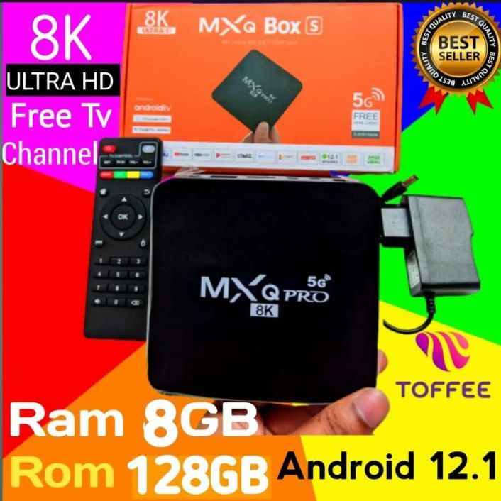 MXQ Pro 8K 5G Android Smart TV Box Model: 8GB/128GB, Free Dish Line TV ...