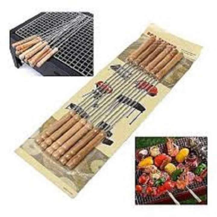 12 Pieces Barbecue Grill Sticks Set | Daraz.com.bd