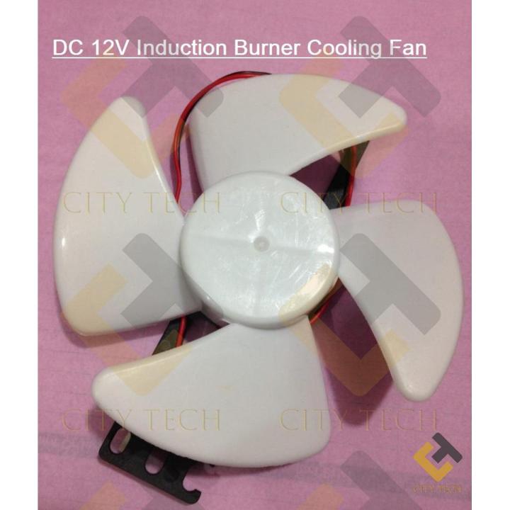 WHITE 12V INDUCTION BURNER Cooling Fan DC 12V Motor 105mm Blade ...