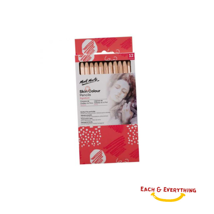 Mont Marte Signature Skin Colour Pencil 12pcs | Daraz.com.bd