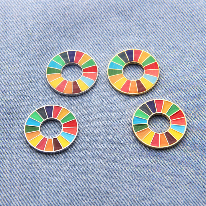 Enamal 17 Colors Sustainable Development Goals Brooch United Nations ...