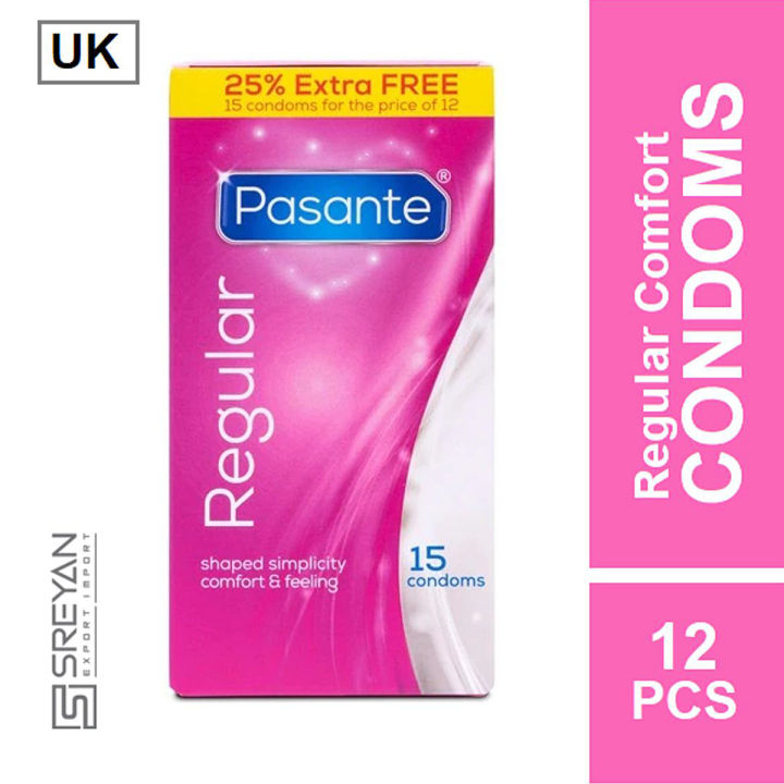 Pasante Regular Comfort & Feeling Condoms - 15Pcs Pack(UK) | Daraz.com.bd
