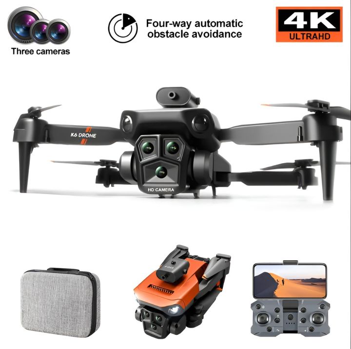Brushless Drone - HD Camera 4K Professional Four Way Obstacle Avoidance Optical Flow Positioning ...
