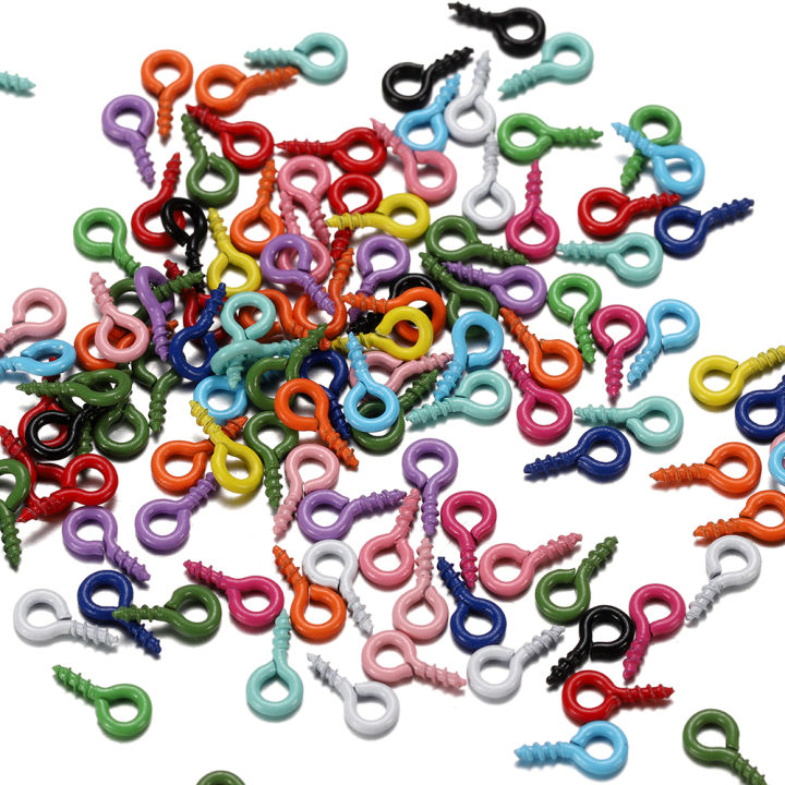 50 Pieces Colorful Small Mini Eyes Eye Needle Hook Eyelet Thread Gold ...