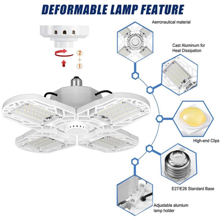 Lamps E26/E27/B22 120W LED Light Deformable Ultra-bright LED Lamp Ceiling Light with 2/3/4 ...