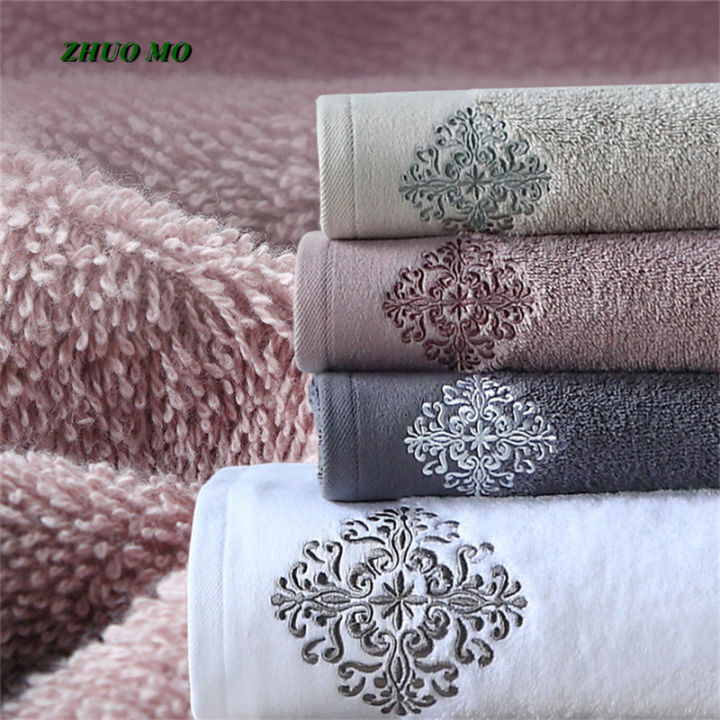 Luxury Embroidered Face Towels for Adults, Large Bath Cover, Hotel ...
