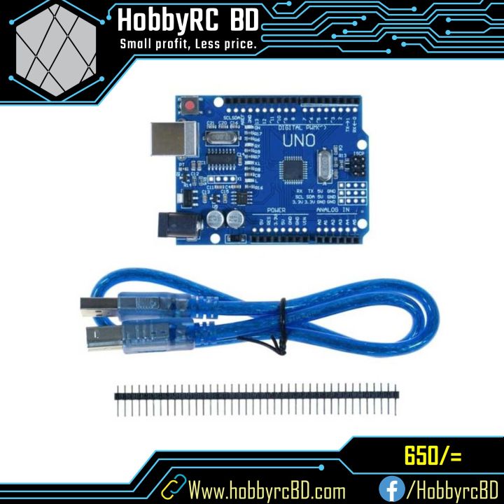 Arduino Uno R3 Development Board Atmega328p Ch340 Bd