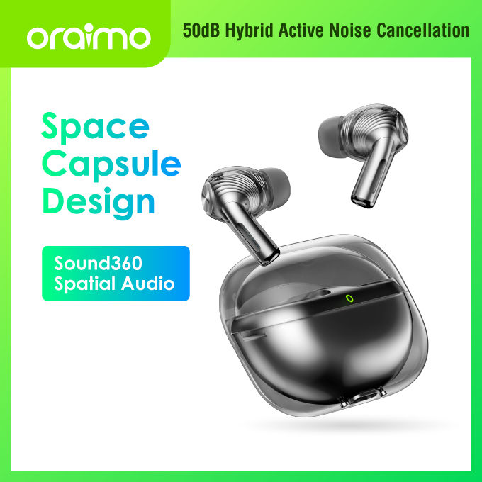 SpaceBuds Pro Premium 50dB Hybrid ANC True Wireless Earbuds | Daraz.com.bd