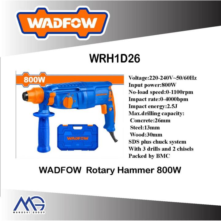 WADFOW 26MM Rotary Hammer Drill Machine 800W | Daraz.com.bd