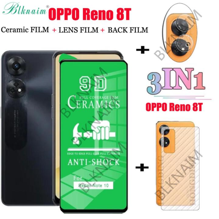 BLKNAIM (3IN1) For OPPO reno 8T Full screen HD ceramic membrane film ...