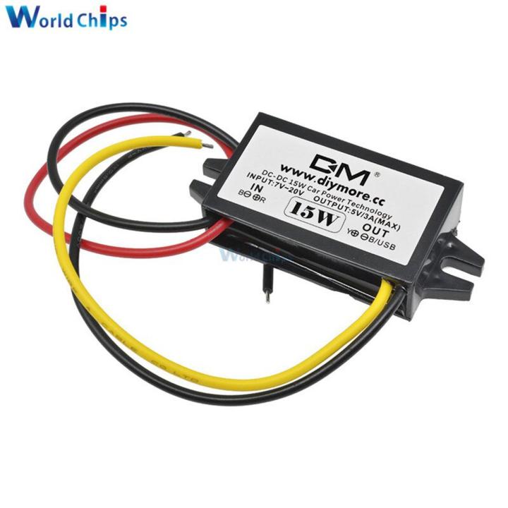 【Mary DAI Store】DC/DC Buck Converter Regulator 12V to 5V 3A 15W Car ...