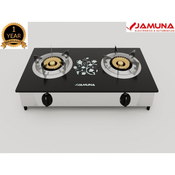 JAMUNA GAS STOVE GLASS DOUBLE BURNER JGS-201GP | Daraz.com.bd