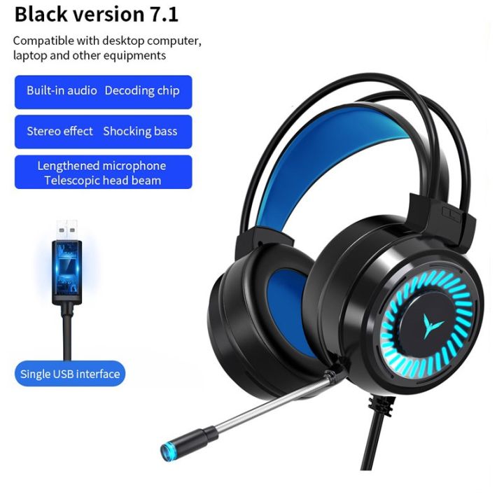 (New) G58 over ear headphone gaming 360 ° rotation earphone 3D sound ...