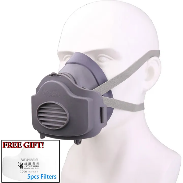 Dust Mask Reusable Dust Proof Respirator Rubber Work Safety Mask Cotton ...