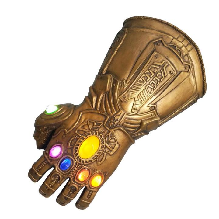 LED Light Thanos Infinity Gauntlet Cosplay LED Gloves PVC Action Figure ...